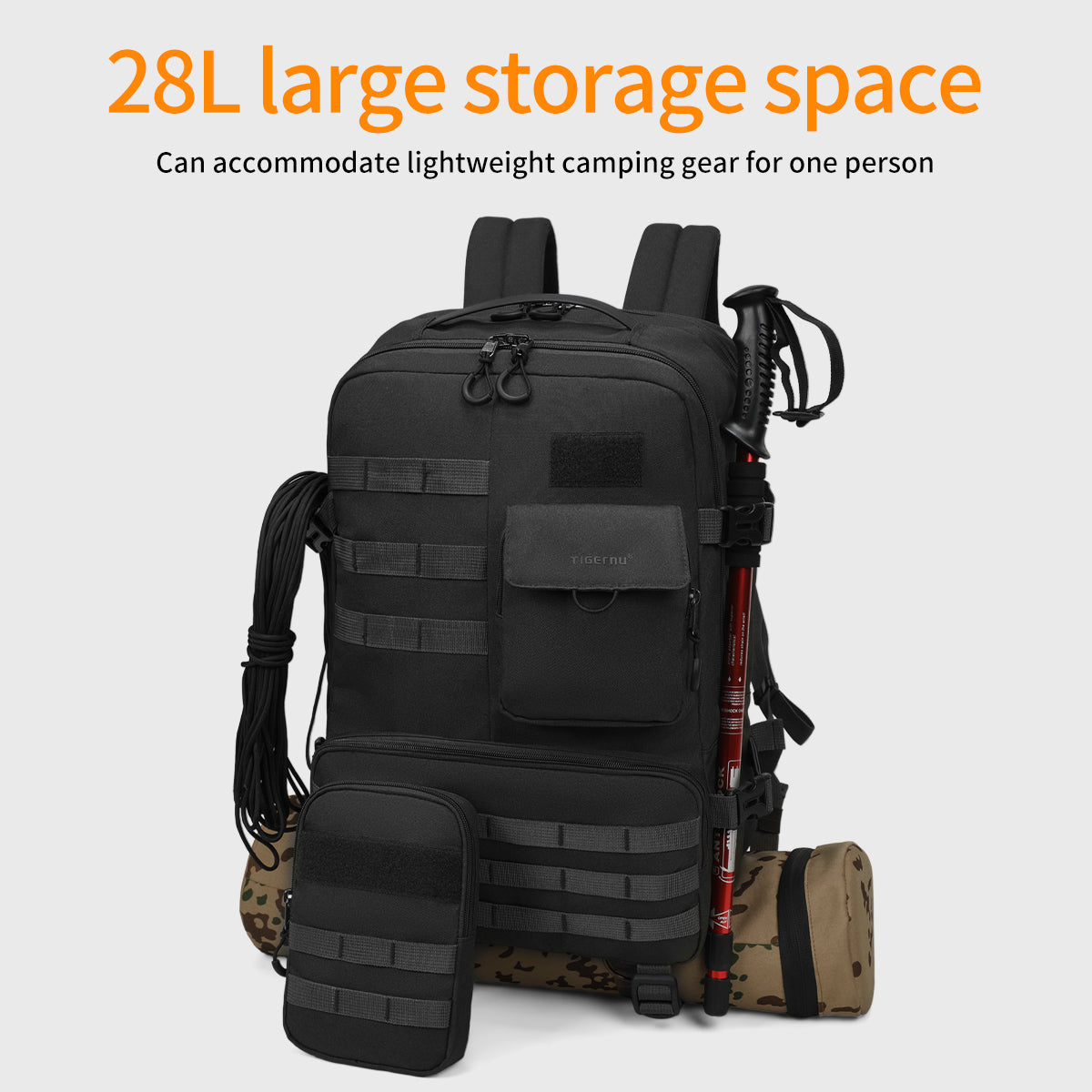 Military Laptop Backpack 2024 | TIGERNU T-B9007B Tactical 28L Waterproof